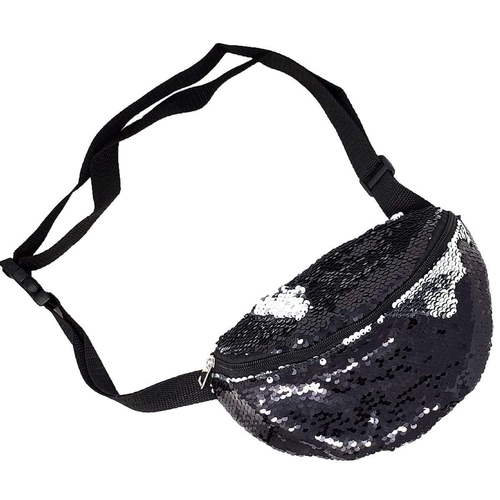 Black Sequin Fanny Pack - Glamorous & Practical - Pakapalooza